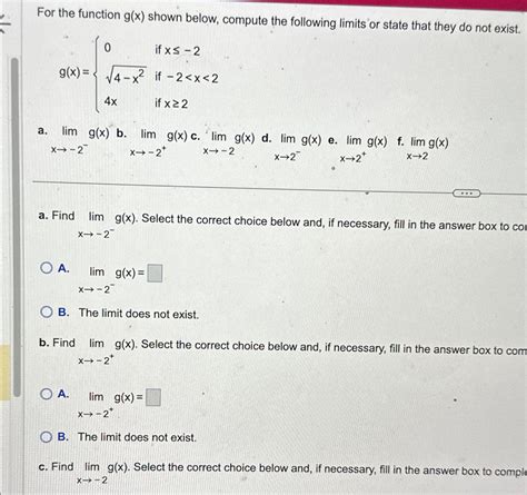 For The Function G X Shown Below Compute The Chegg