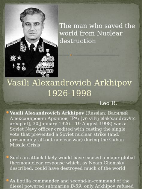 Arkhipov The Man Who Averted War Pdf Warfare Naval Warfare