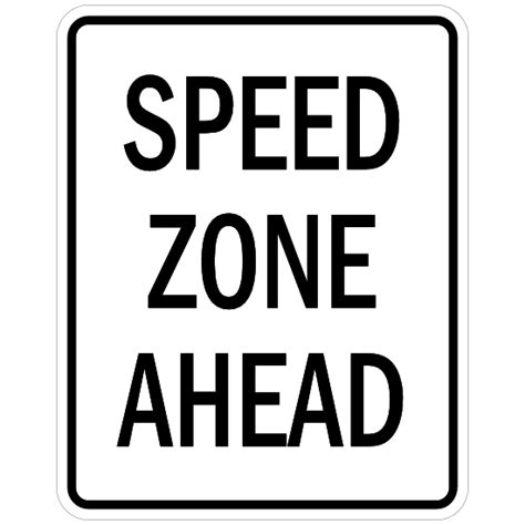 Speed Zone Ahead Sticker