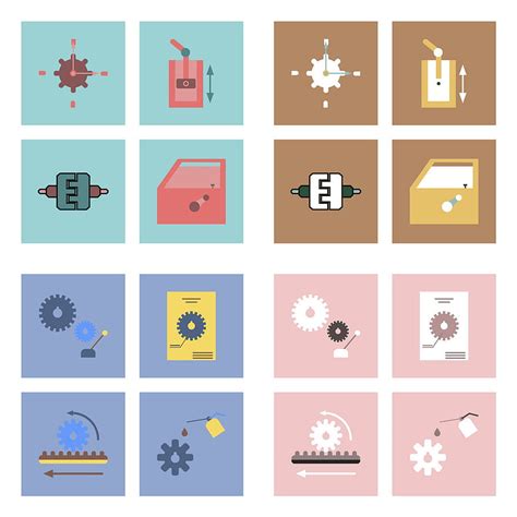 색 벡터에 자동차 세부 아이콘 자동차 부품의 집합 Ai Eps Uidownload