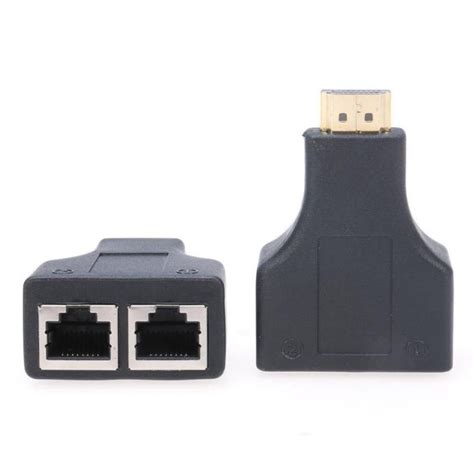Hdmi Over Rj45 Cat5e Cat6 Utp Lan Ethernet Extender Repeater 30m Par