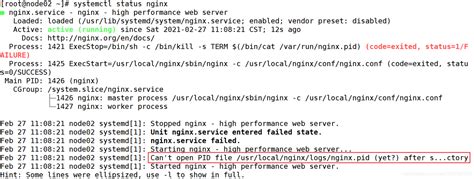 Nginx 运行状态中报错 Can‘t Open Pid File Varrunnginxpid Yet After Start