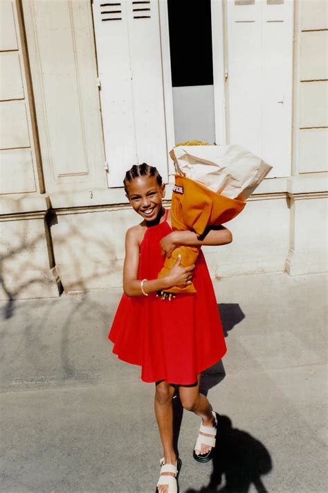 پیراهن بافت قرمز دخترانه لی لی نی کیدز