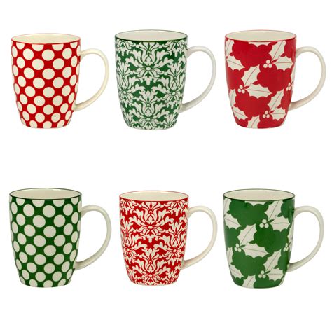 Certified International Winter Medley Set Of 6 Mugs Asst Wayfair