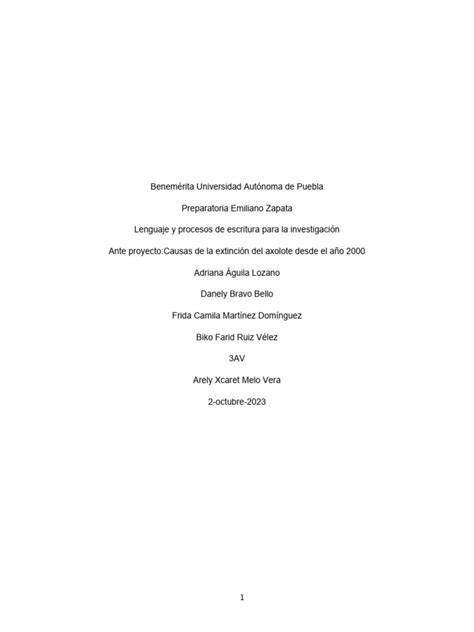 Axolote Pdf Entorno Natural Biodiversidad