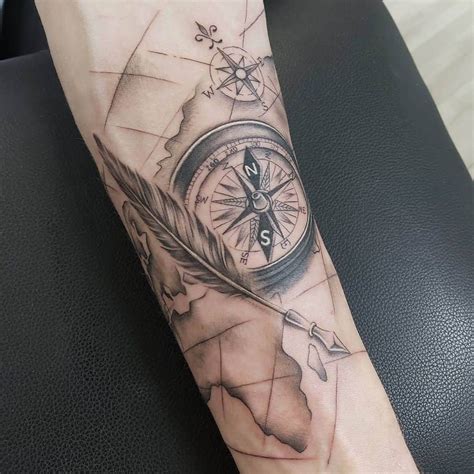 Map And Compass Tattoos