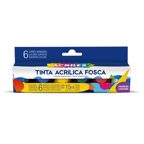 Tinta Acrílica Fosca C6 Cores Acrilex Papelaria Queiroz Escritório