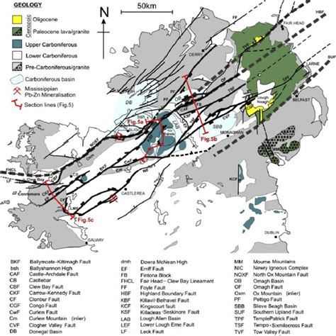 Simplified Geological Map And Fault Map Of The Study Area Highlighted Download Scientific