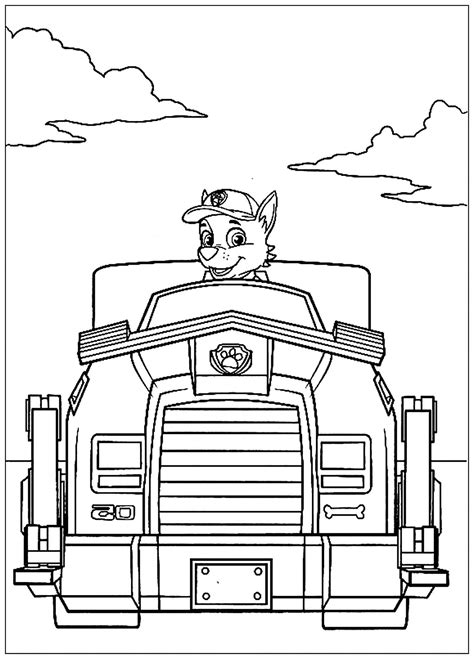 Paw Patrol Truck Coloring Page