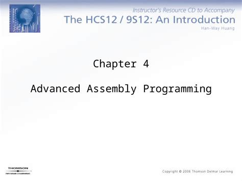 Ppt Chapter 4 Advanced Assembly Programming Introduction Program