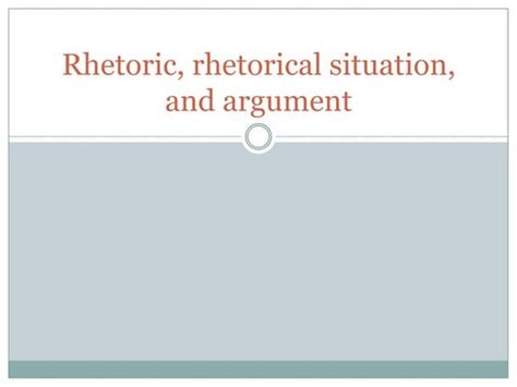 Rhetorical Situation Purdue Owl Ppt