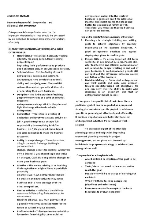 Ccs Prelims Reviewer Ccs Ccs Prelims Reviewer Personal