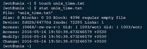 What Are Mtime Atime And Ctime In Unix Wings Of Technology