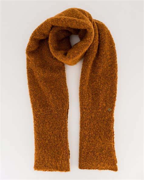 Womens Phia Wide Rib Border Scarf Old Khaki