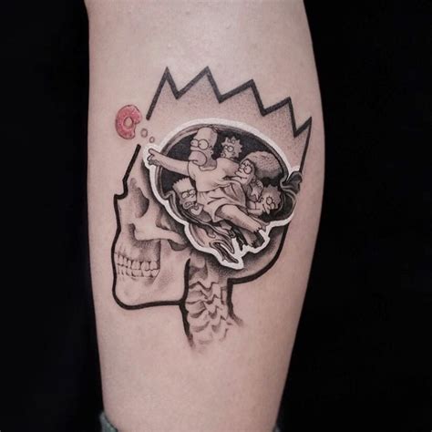 Bart Simpson Skull Tattoo