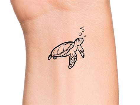 Sea Turtle Outline Tattoo