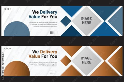LinkedIn Cover Page Template Design Stock Vector Adobe Stock