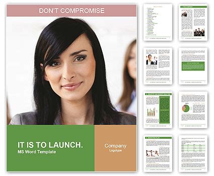 Professional Women In Business A Triad Portrait Word Template Design ID