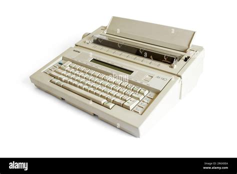Brother Ax 140 Electric Word Processing Typewriter Isolated On A White Background Uk Stock