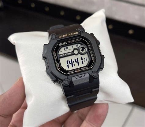 Casio W 737hx 1a Illuminator Digital Quartz W737hx 1a Black W737 Brand New Mens Fashion