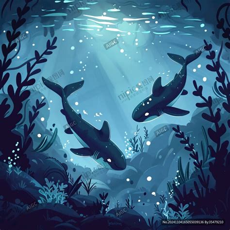 Ai创作图海底世界插画 海底场景插画 海洋世界插画 水族馆插画 海底的海豚 海底世界景观 创意海底世界插画 海底海豚 大海中的鱼插画 海底抽像插画 海底场景 扁平海底世界 插画海洋馆 海底水族