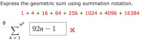 Solved Express The Geometric Sum Using Summation Notation Chegg Com