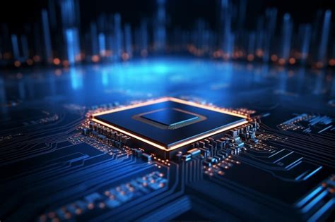 Premium Ai Image Abstract Integration Circuit Board Blends With Chip Processor Creating A