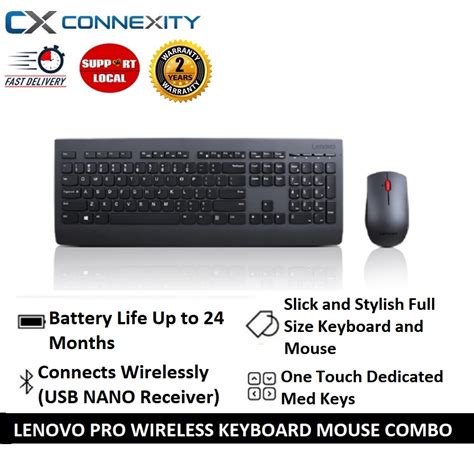 Lenovo Professional Wireless Combo Keyboard Mouse Wireless Keyboard And Mouse Set Wireless
