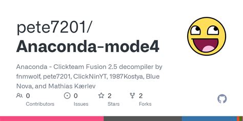 Github Pete Anaconda Mode Anaconda Clickteam Fusion