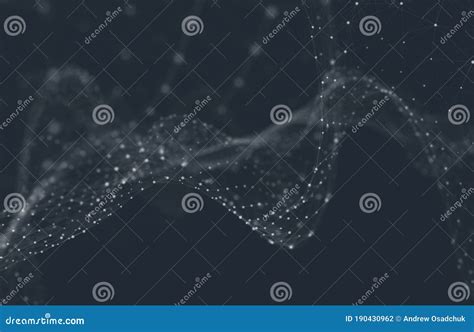Poly Faible Fond Sombre De Lespace Polygonal Abstrait Avec Les Points Et Lignes De Liaison
