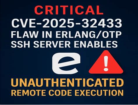 Erlangotp Cve 2025 32433 Cvss 10 Critical Ssh Flaw Allows