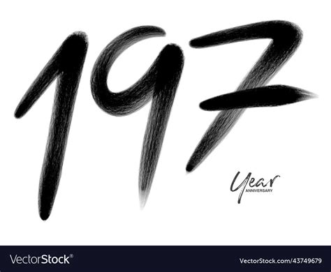 197 Number Logo Design Royalty Free Vector Image