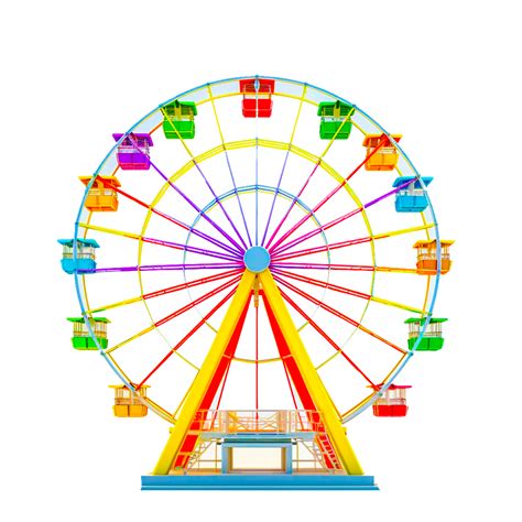 Ai Generativo Colorato Circo Ferris Ruota 23858953 Png