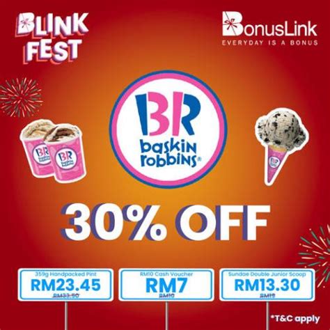 Baskin Robbins 30% OFF Promotion with Bonuslink (28 Nov 2022 - 4 Dec 2022)
