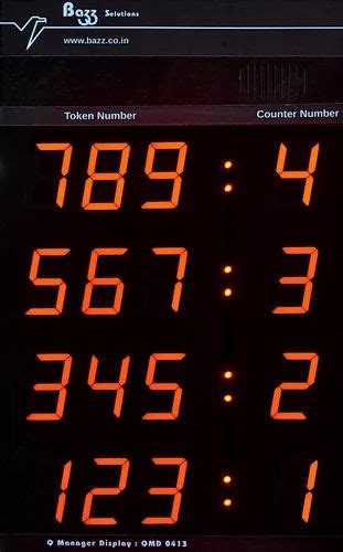 Red Wall Mounted Wireless Multi Counter Queue Management System At 9500 Piece In Pune