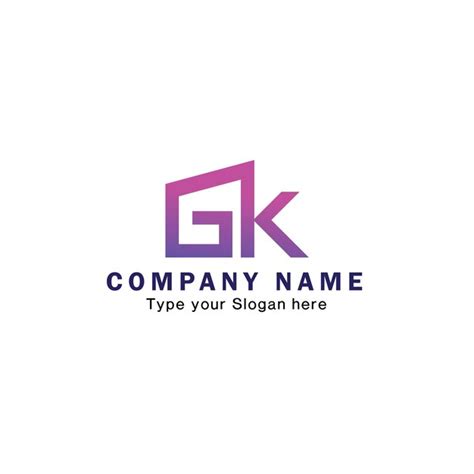 Premium Vector Gk Monogram Vector Logo Template