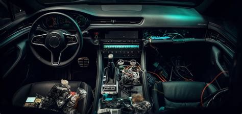 Premium Photo Car In A Broken Dashboard Generative Ai