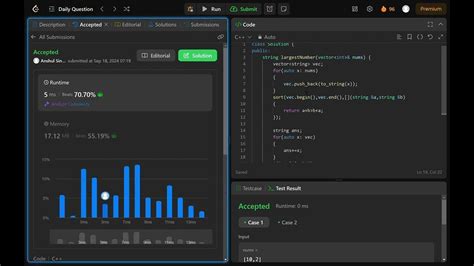 179 Largest Number C Simple And Easy Explanation Leetcode Daily Question Dsa Youtube