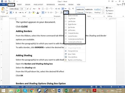 Paragraph Border In Ms Word Computer Free Courses