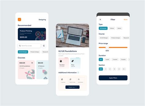 Online Courses Mobile App Behance