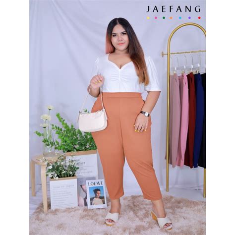 พร้อมส่ง กางเกงทรงกระบอกเล็ก กางเกงทำงานคนอ้วน ห้าส่วนสีพื้น ใส่ทำงาน ใส่สบาย ไม่อึดอัด สาวบิ๊ก