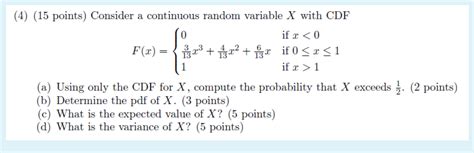 Solved Points Consider A Continuous Random Chegg