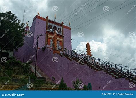 High And Lofty Staircase Of Matsyodari Devi Goddesstemple At Ambad