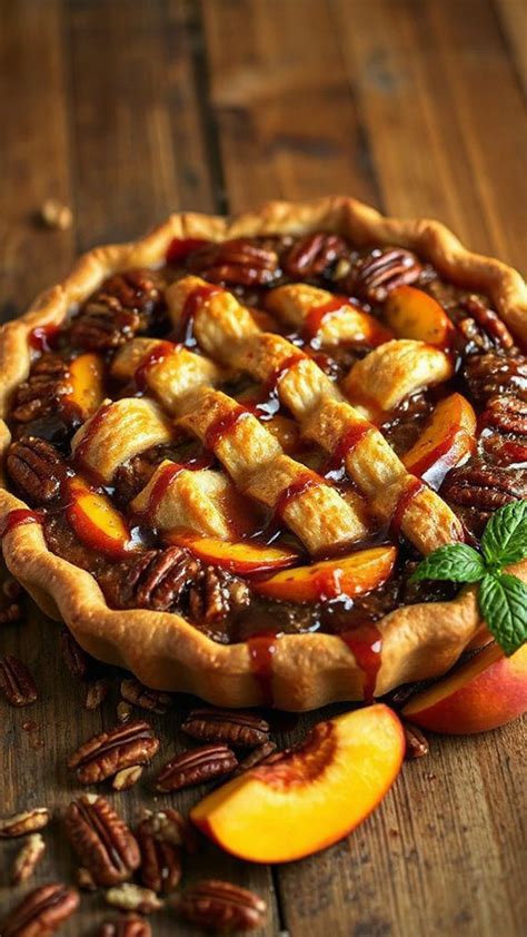 Peach Praline Pie