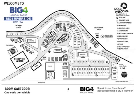 Park Map BIG4 Riverside Swan Hill