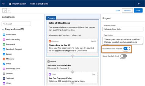 Add Program Outcomes Milestones And Exercises Salesforce Trailhead