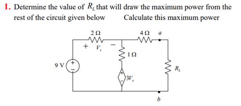 Solved Determine The Value Of R That Will Draw The Chegg