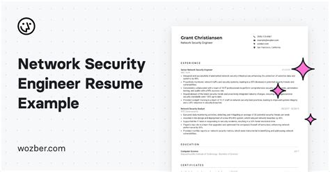 Network Security Engineer CV Example