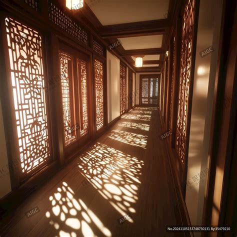Ai创作图走廊斜阳 逆光廊道 国风走廊 满洲窗走廊 阳光透进走廊 回廊凉亭走廊影子 廊道光影 楼阁走廊 古典廊道 苏式走廊 古风廊厅 中式宫殿阳台走廊 古风走廊 古风通廊 游廊光影nipic