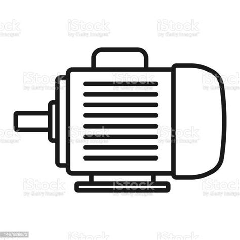 전기 모터 라인 아이콘입니다 엔진 개요 벡터 그림입니다 검사 보기에 대한 스톡 벡터 아트 및 기타 이미지 검사 보기 교통수단 기계공 Istock